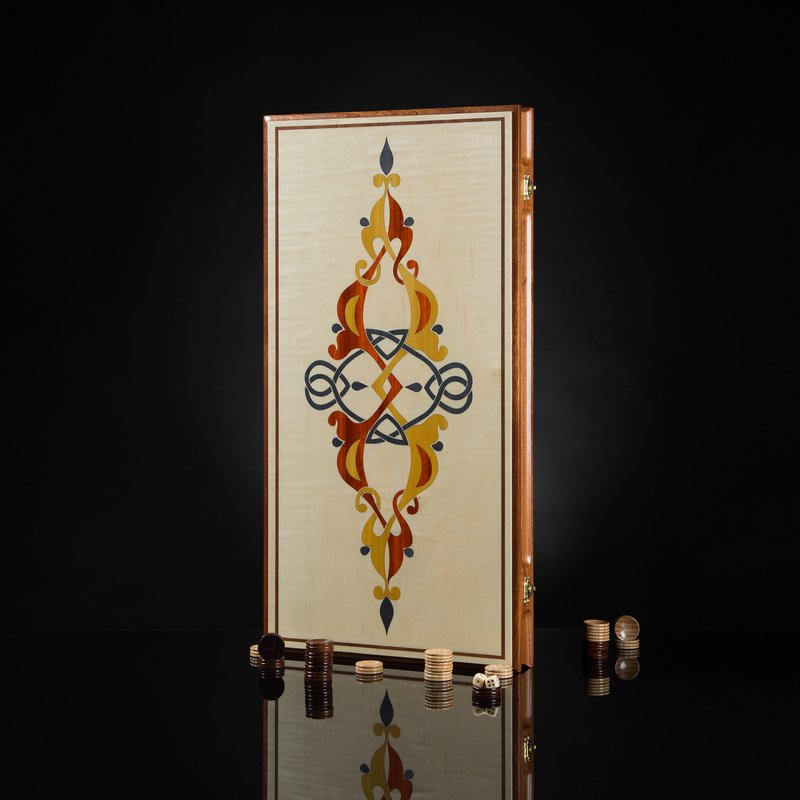 Купить нарды «Лед и пламя» из клёна ручной работы в интернет-магазине KADUN